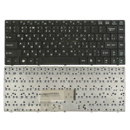 Клавиатура для ноутбука MSI X460 черная с рамкой