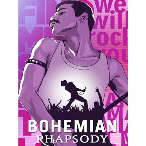 Плакат, постер на бумаге Bohemian Rhapsody/Богемская рапсодия/музыкальные/поп исполнитель/артист/поп-звезда/группа. Размер 30 на 42 см