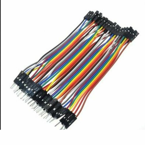 1 Pin Female-Male Jumper Wire 200mm 40pcs pack , Набор проводов Dupont соединительных M-F 40 шт,20см, 4*10 цветов