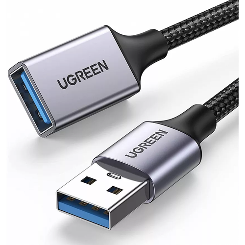Кабель UGreen 10497 US115 USB-A (male) - USB-A (female), 2 м, 1 шт., черный