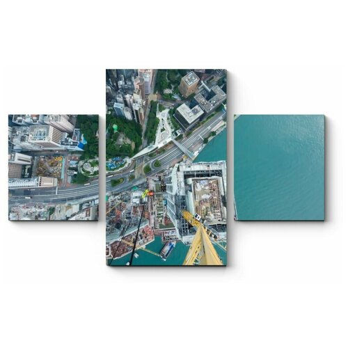 Модульная картина Гонконг с головокружительной высоты130x85