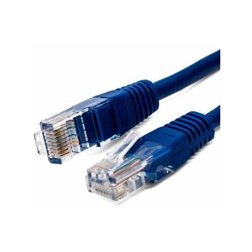 Патч-корд U/UTP 5e кат. 5м Filum FL-U5-5M-BL, кабель для интернета, 26AWG(7x0.16 мм), омедненный алюминий (CCA), PVC, синий