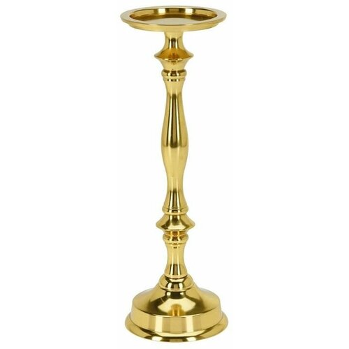 Канделябр брилларе, для свечи-столбика, золотой, 31 см, Koopman International