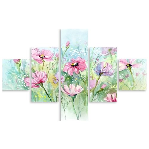 Модульная картина на холсте "Нежность цветка" 120x81 см