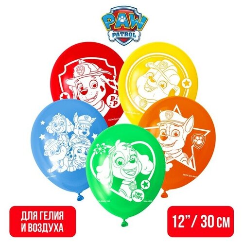 Воздушные шары "Paw patrol", Щенячий патруль (набор 5 шт) 12 дюйм