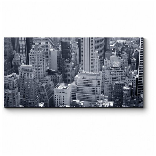 Модульная картина Черно-белый Нью-Йорк 200x100
