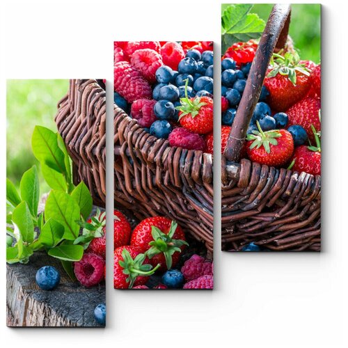 Модульная картина Корзинка с ягодами 110x117