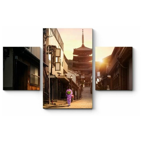 Модульная картина Прогулка по предрассветному Киото130x85