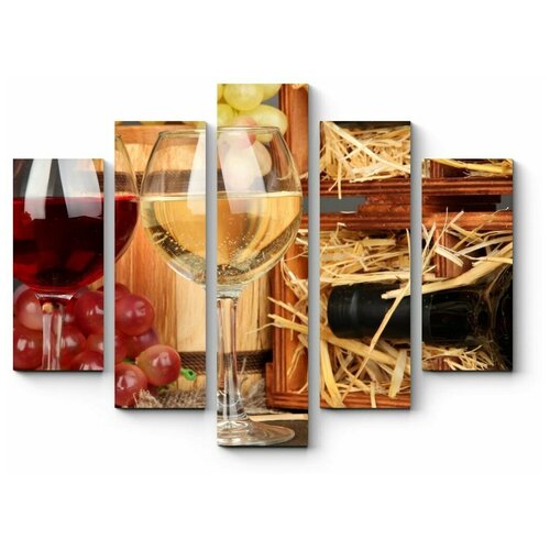 Модульная картина Ароматное вино125x100