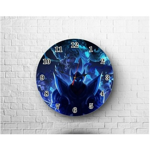 Часы настенные MIGOM круглой формы, диаметр 20 см, с принтом "League of Legends, Лига легенд" - 14