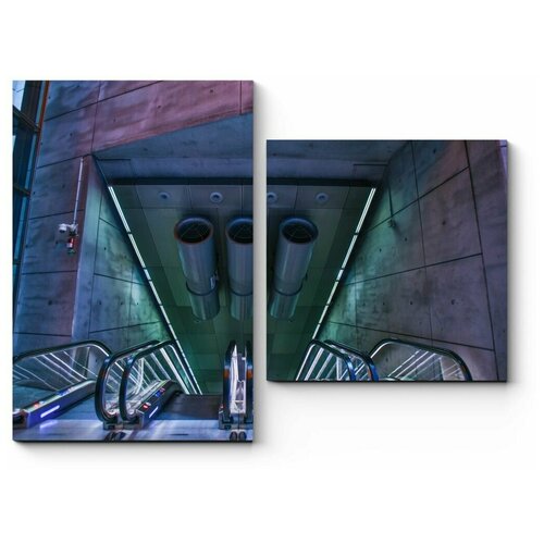 Модульная картина Современный эскалатор в метро110x83