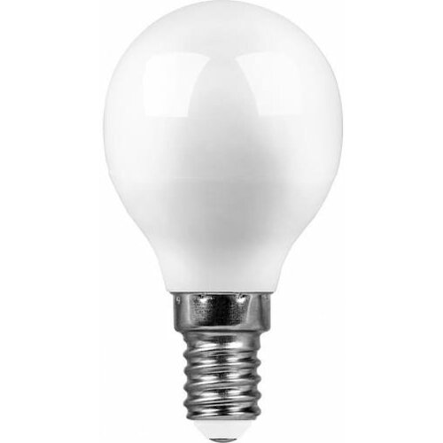 Лампа светодиодная LED 13вт Е14 теплый матовый шар (SBG4513) | код 55157 | SAFFIT (5шт. в упак.)