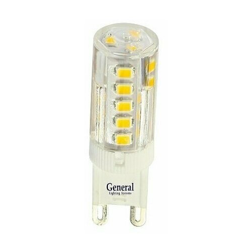 Лампа светодиодная GENERAL ECO G9 5W 220V 2700K 315 Лм, пластик