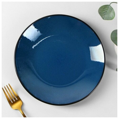 Тарелка десертная Глянец d 20 см, цвет синий