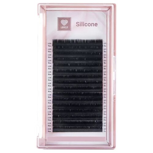 Silicone - 16 линий - MIX (D 0.10 9-12мм) розовая палетка