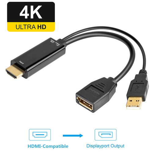 Адаптер-конвертер PALMEXX из HDMI(m) в DP DisplayPort(f), 4K@60Гц