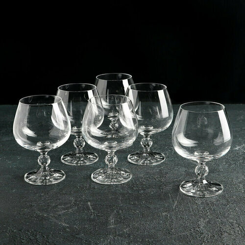 Набор бокалов для бренди "Клаудия", 250 мл, 6 шт, стеклянные бокалы под бренди
