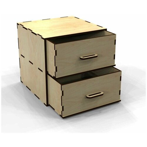 Модульный шкаф с 2 ящиками для косметики и мелочей, косметический органайзер деревянный