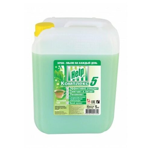 Help Крем-мыло жидкое Зеленый чай зеленый чай, 5 л, 5 кг