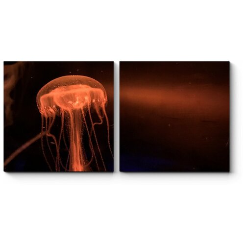 Модульная картина Красная-прекрасная медуза 130x65