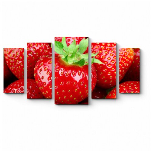 Модульная картина Спелые ягоды клубники 100x55