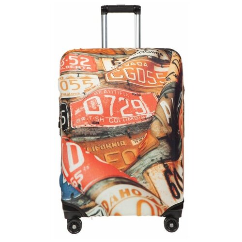 Чехол для чемодана Gianni Conti, размер L, голубой, мультиколор