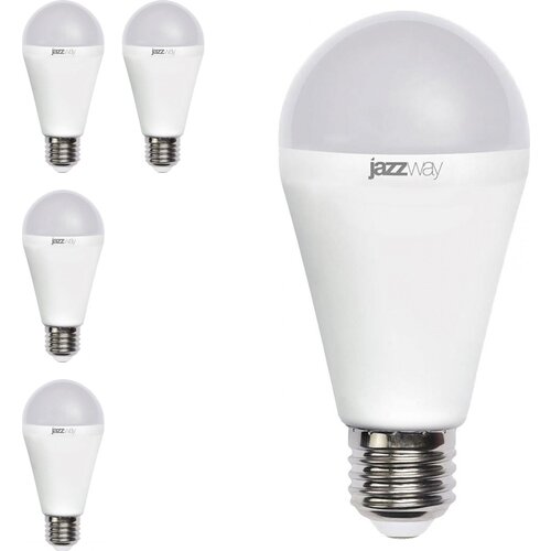 Светодиодная лампа JazzWay Pled Super Power 18W эквивалент 180W 5000K 1820Лм E27 груша (комплект из 4 шт.)