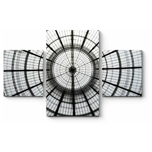 Модульная картина Круглый стеклянный потолок 160x104