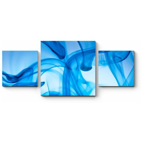 Модульная картина Многогранный синий 80x34