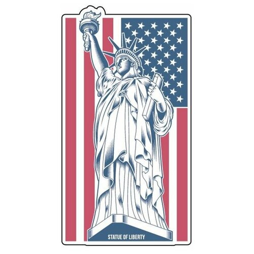 Наклейка Статуя свободы 8х15 см