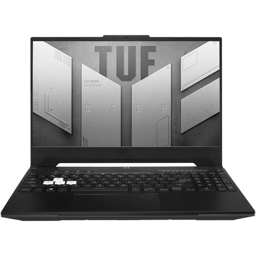 15.6" Ноутбук ASUS TUF Dash F15 FX517ZM-HQ104 1920x1080, Intel Core i7 12650H 3.5 ГГц, RAM 16 ГБ, DDR5, SSD 512 ГБ, NVIDIA GeForce RTX 3060, без ОС, 90NR09Q3-M00EK0, черный