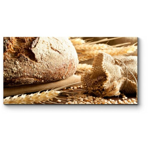 Модульная картина Горячий ароматный хлеб 110x55