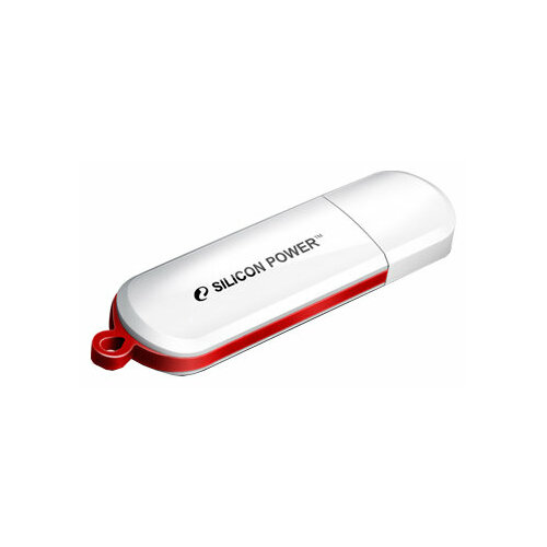 Флешка Silicon Power LuxMini 320 32 ГБ, 1 шт., белый/красный