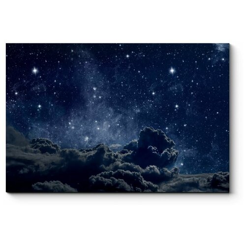 Модульная картина Звездное небо, завораживающая ночь60x40
