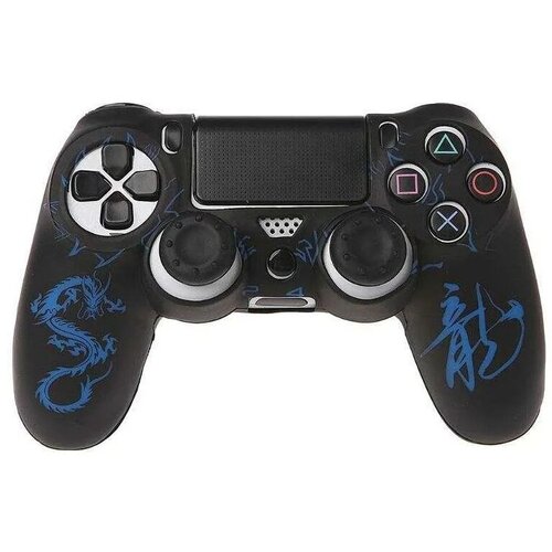 Защитный силиконовый чехол Controller Silicon Case для геймпада Sony Dualshock 4 Wireless Controller Синий дракон (PS4)