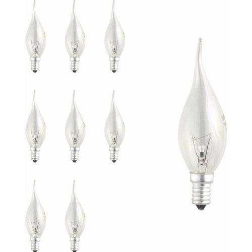 Лампа накаливания JazzWay СТ35 40W E14 прозрачная свеча на ветру (комплект из 8 шт)