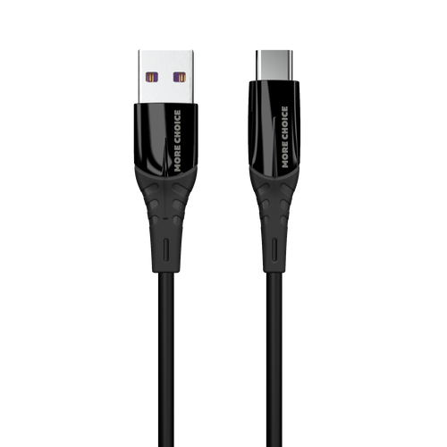 PURE Дата-кабель USB 3.0A для Type-C More choice K35a силикон 1м Black