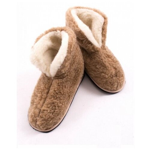 Тапочки Wool Lamb, размер 40-41, коричневый, бежевый