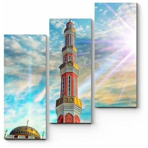 Модульная картина Красная мечеть в лучах солнца 120x128