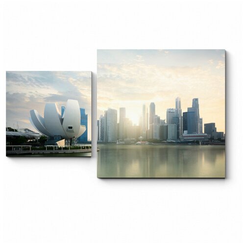 Модульная картина Сингапур просыпается 90x54
