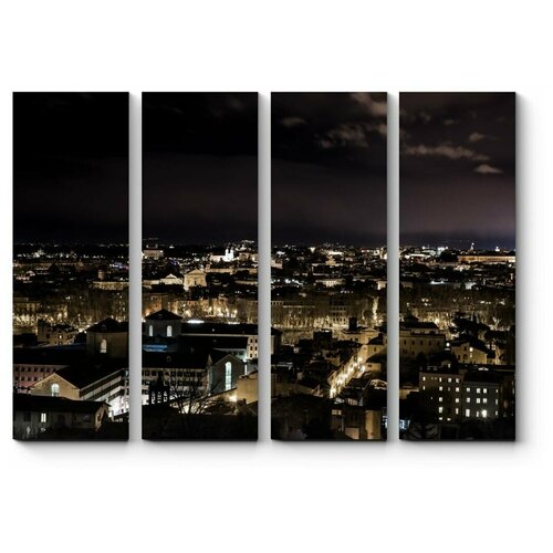 Модульная картина Ночная панорама Рима 60x45