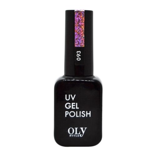 Olystyle гель-лак для ногтей UV Gel Polish, 10 мл, 093 нежно-розовый глиттер