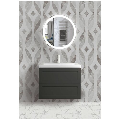 Мебель для ванной комнаты подвесная Art&Max PLATINO 75 см Серый матовый