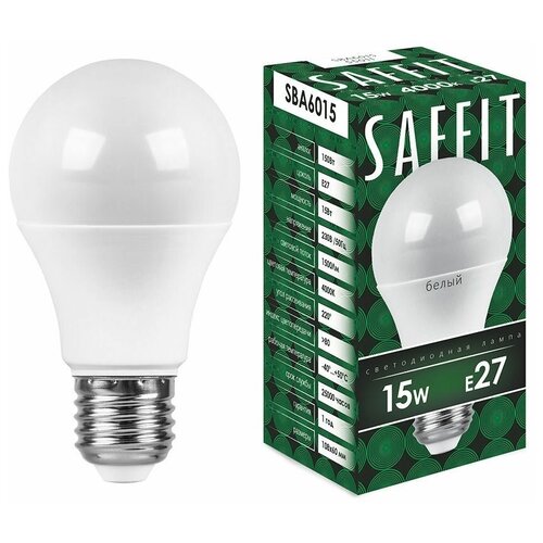 Лампа светодиодная LED 15вт Е27 белый | код. 55011 | FERON ( 1шт. )
