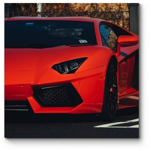 Модульная картина Красный Lamborghini Aventador 60x60