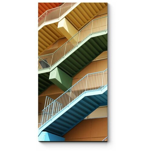 Модульная картина Цветные лестницы80x160