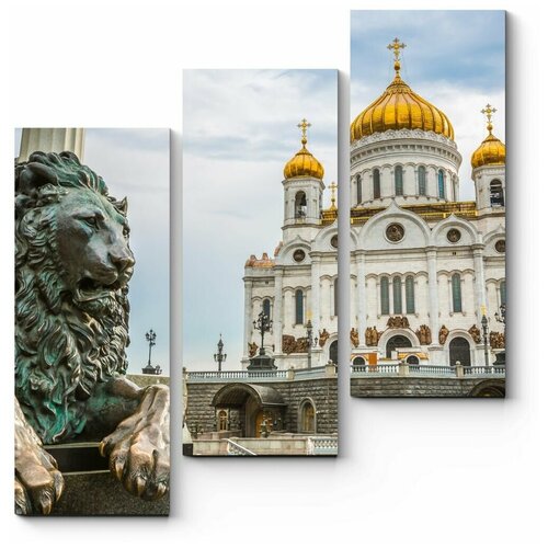 Модульная картина Храм Христа Спасителя в Москве80x85