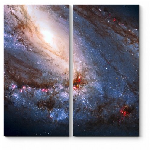 Модульная картина Свет галактик 110x110