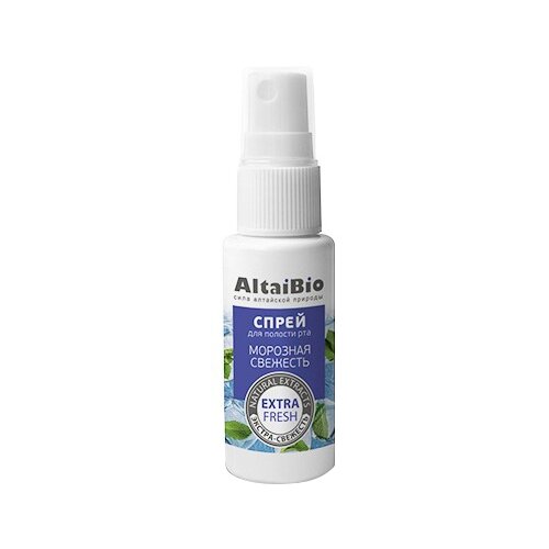 AltaiBio Спрей для полости рта Морозная свежесть, 30 мл, белый
