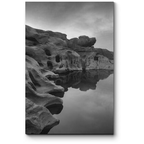 Модульная картина Каньон в черно-белых тонах 110x165